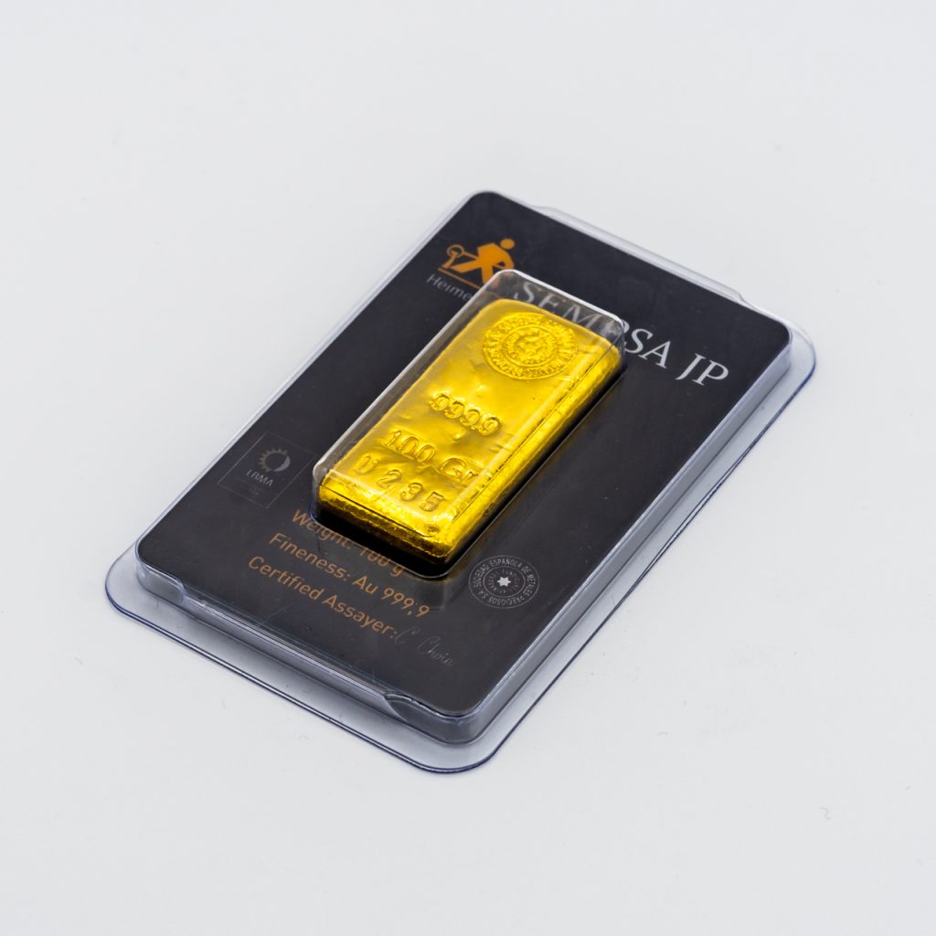 Lingote de Oro 999,9 de 10 gr en Blíster de Seguridad Marca SEMPSA ...